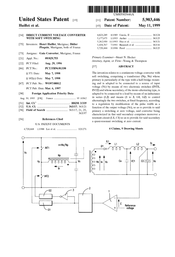 DIRECT CURRENT VOLTAGE WITH SOFT SWITCHING - GAIA Converter